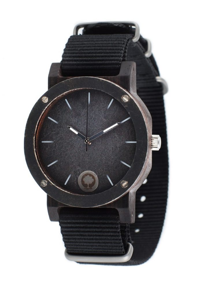 Wood & Stone Watch - Raw Series - Double Stone - Ebony - Plantwear